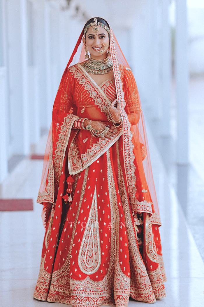 Vasudha Roy in our Sindoori Suhani Lehenga Set – Torani India