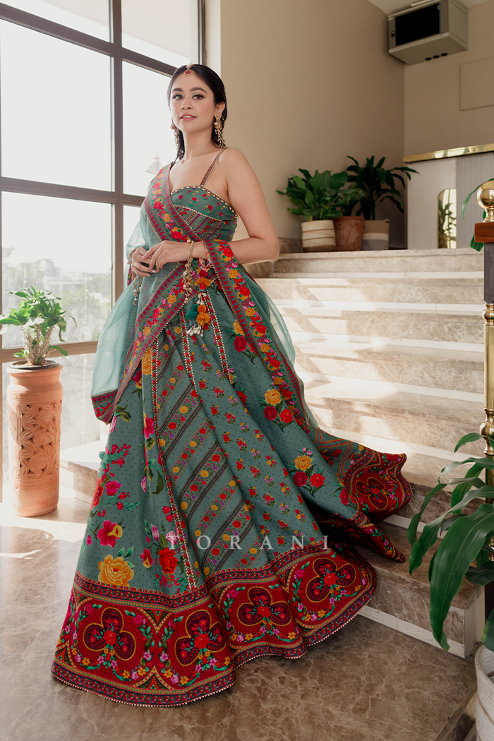 Rashika Gosain in our Dil Nawaz Zarqa Lehenga Set – Torani India
