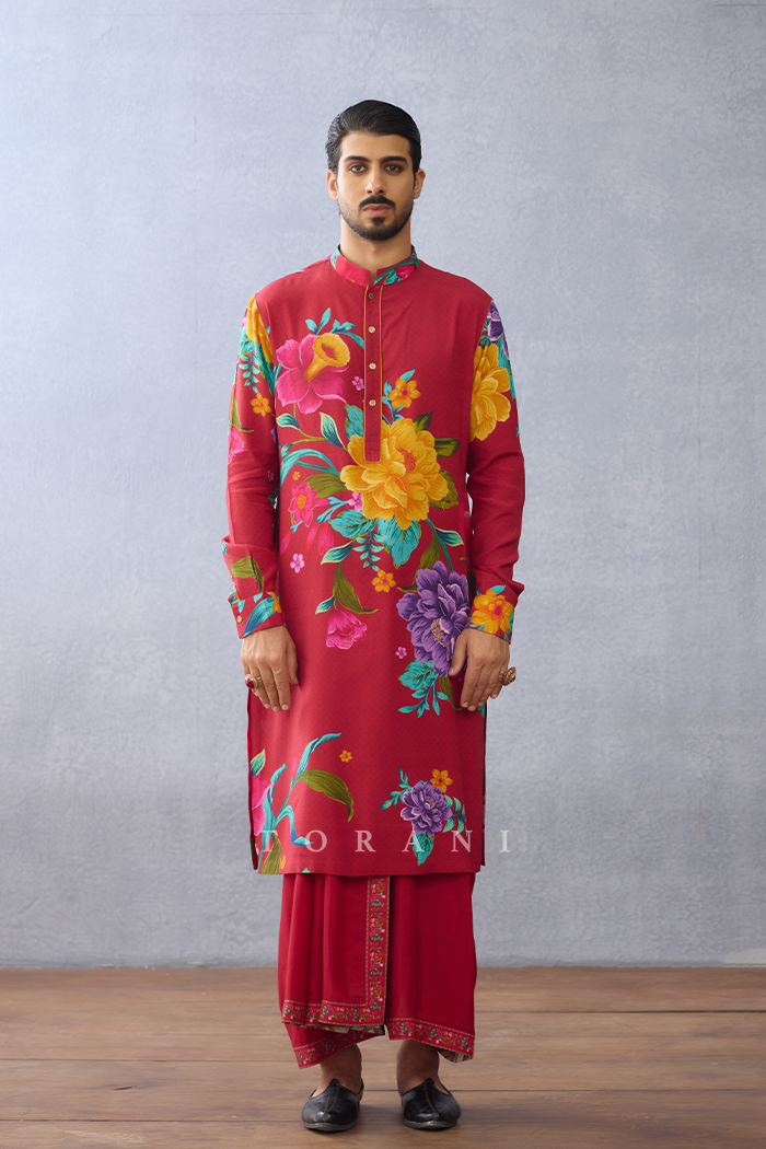 Dil Surkh Zai Dhoti Set – Torani India
