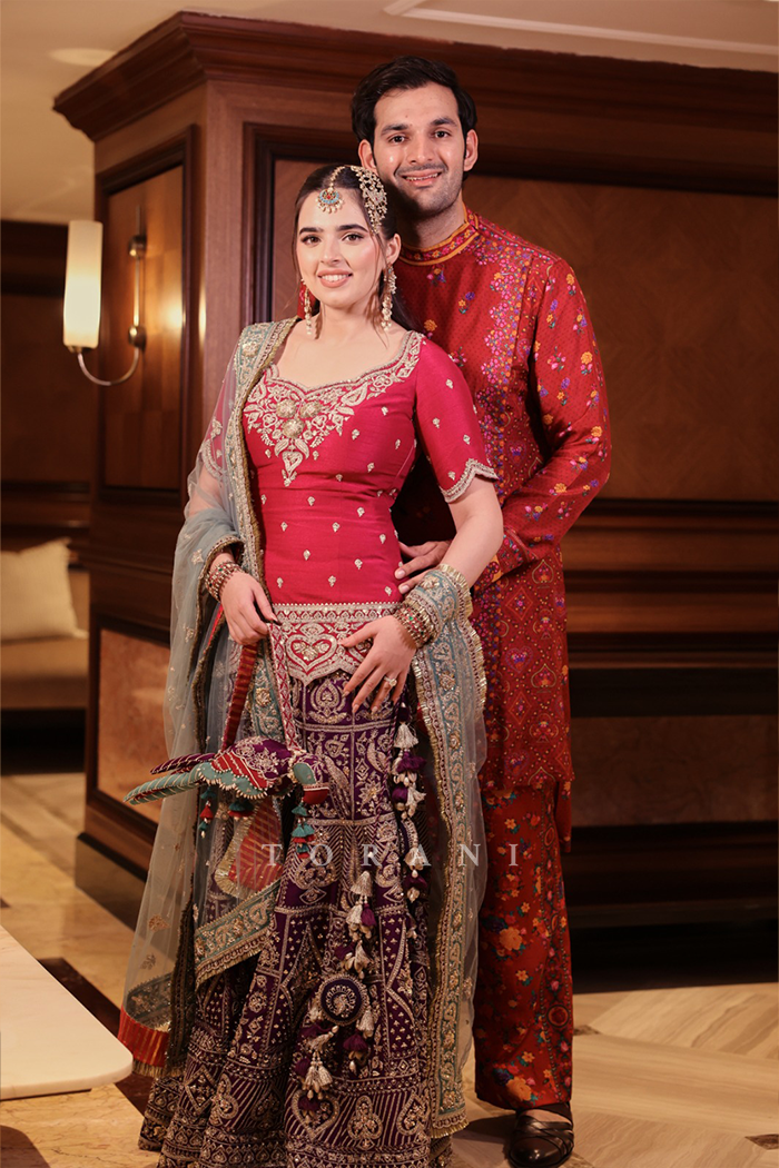 Khushboo and Vardan in our Chandramallika Manmayi Gharara Set & Dil Su ...