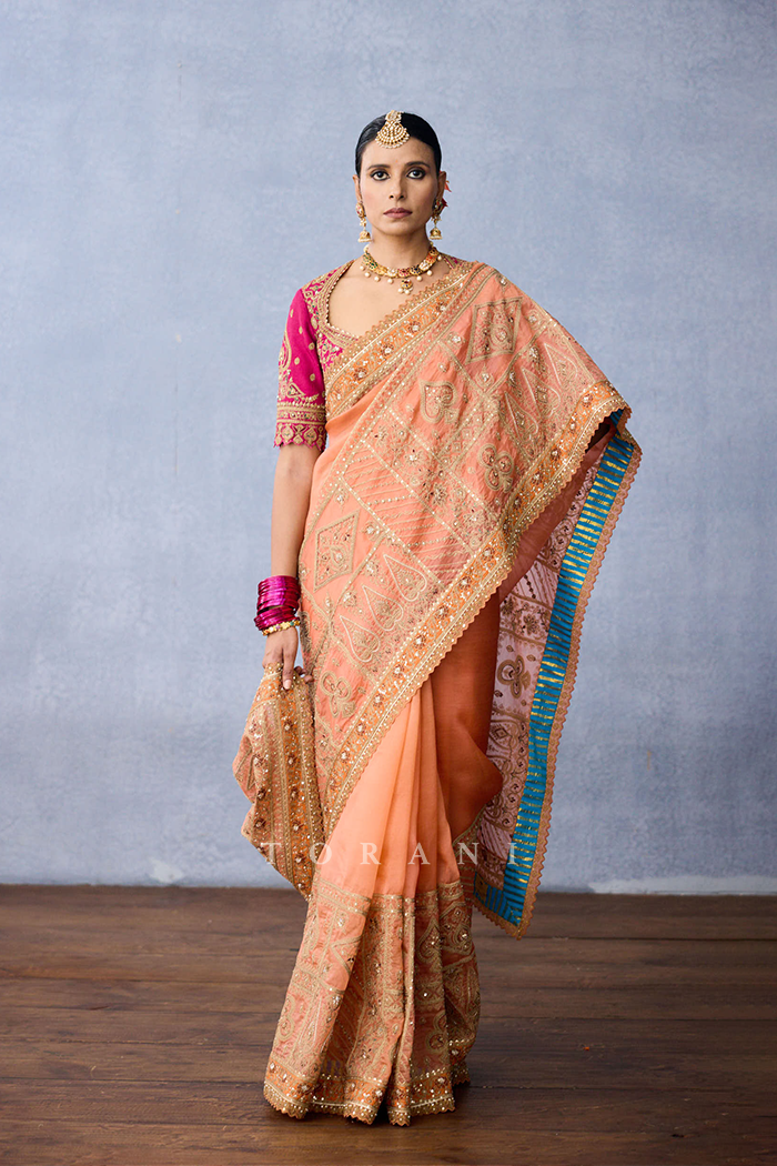Gerua Keshavi Saree – Torani India