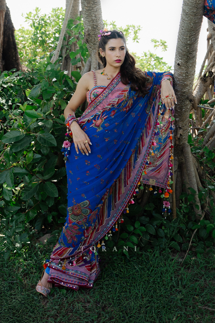 Claudia Robles Gil in our Neelima Pravya Arsia Saree Set – Torani India