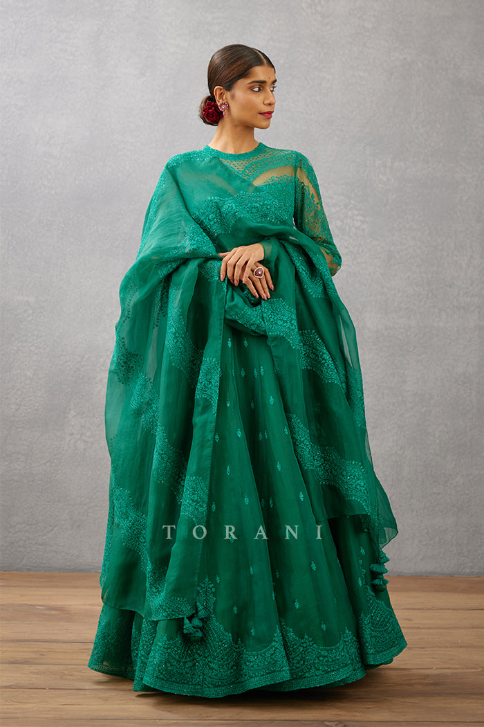 Sabz Rubani Lehenga Set – Torani India