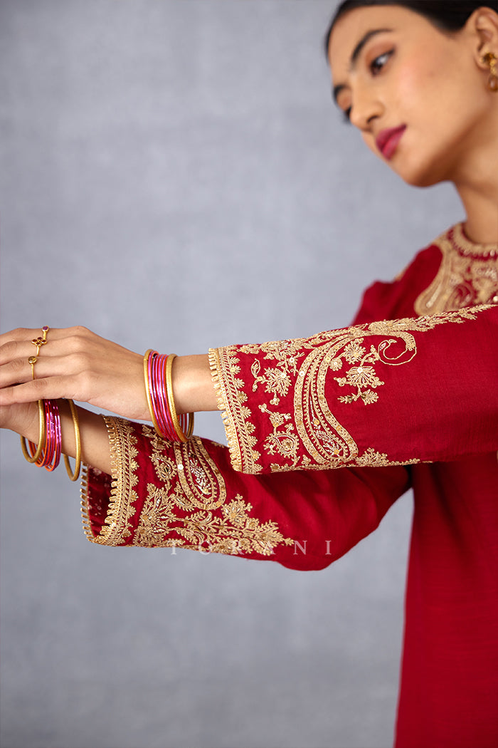 Sindoori Pushti Kurta Set – Torani India