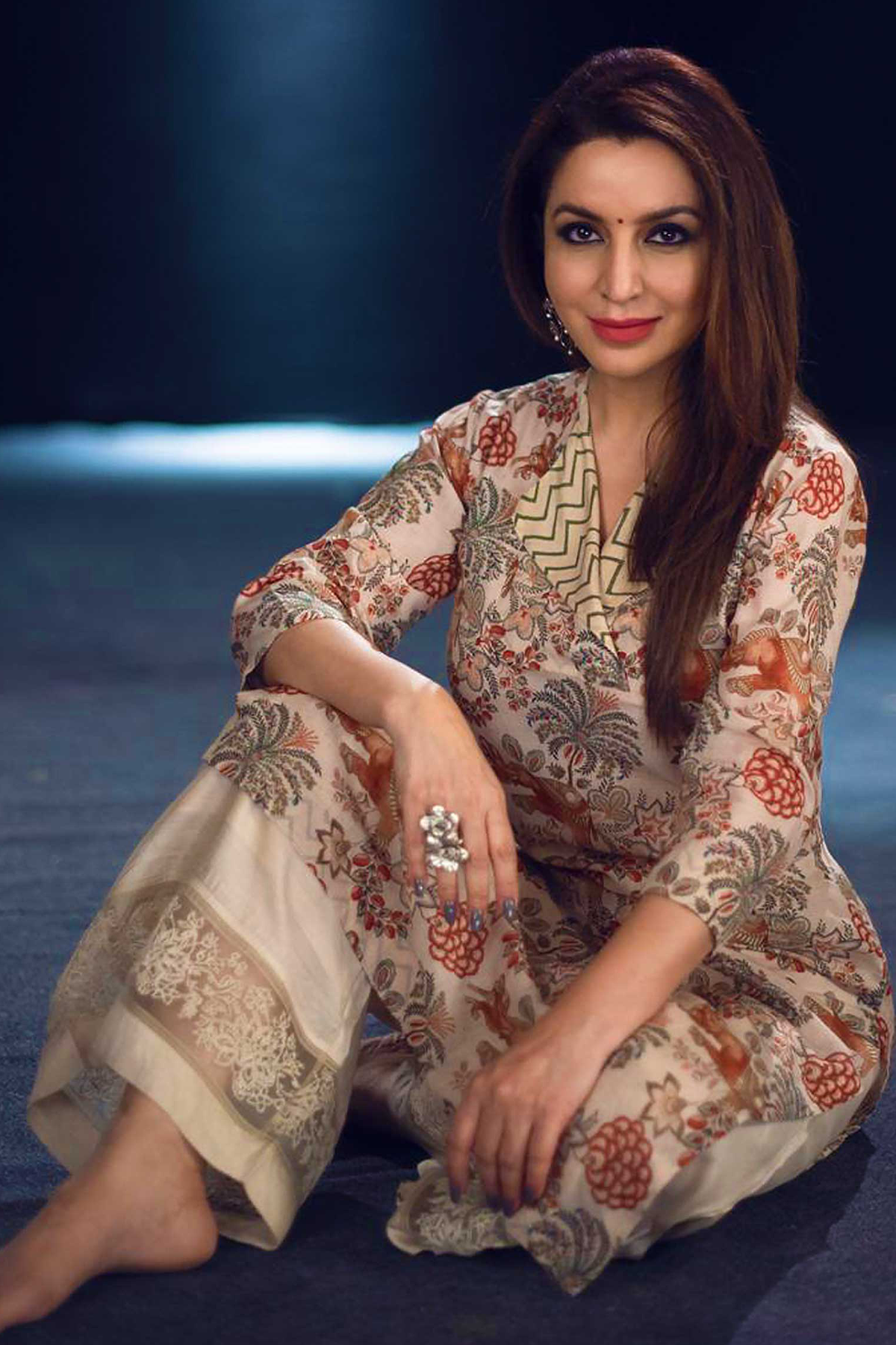 Tisca Chopra in our Airawata Chintz Kurta Set – Torani India