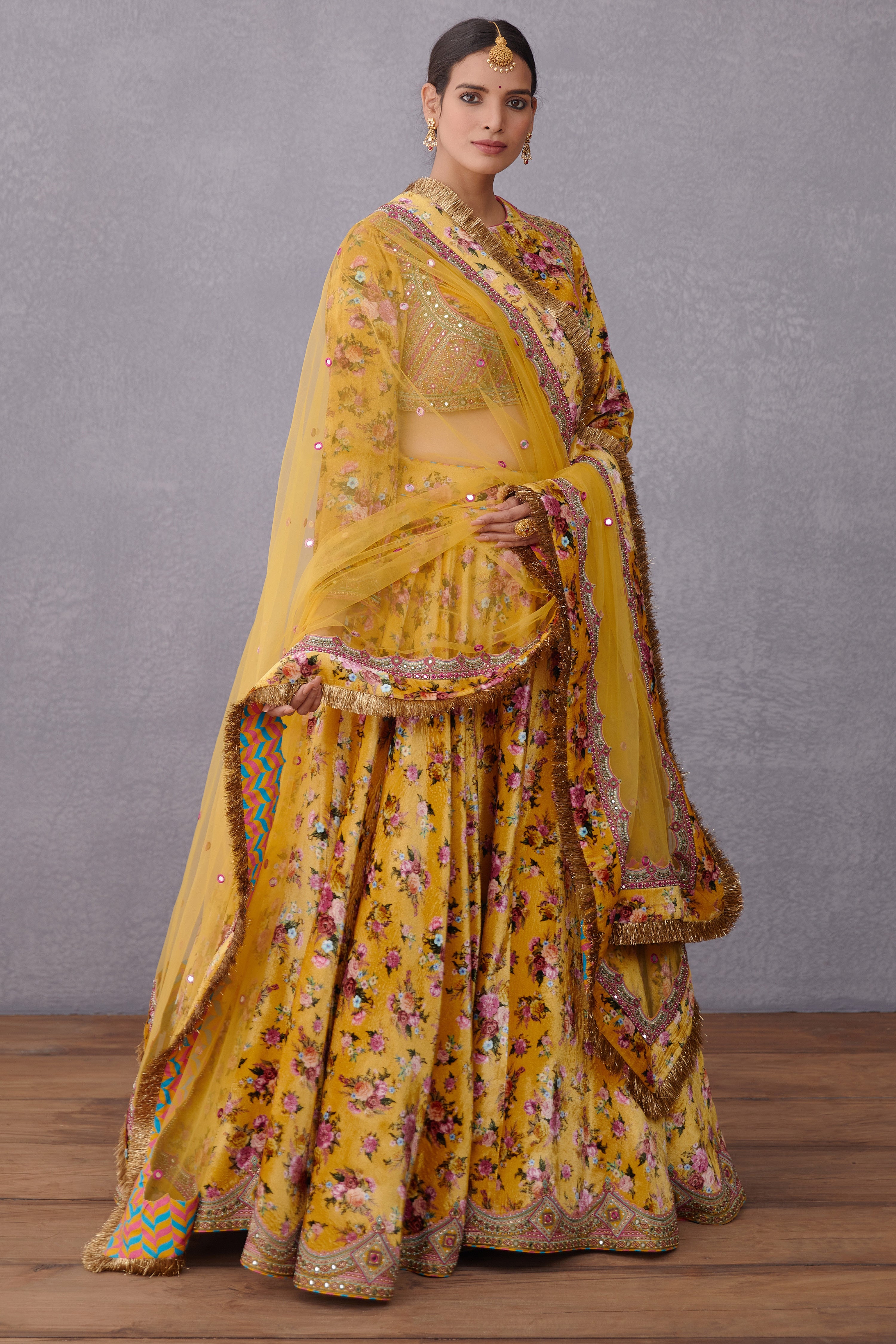 Sunehra Makhmal Kiranpreet Lehenga Set – Torani India